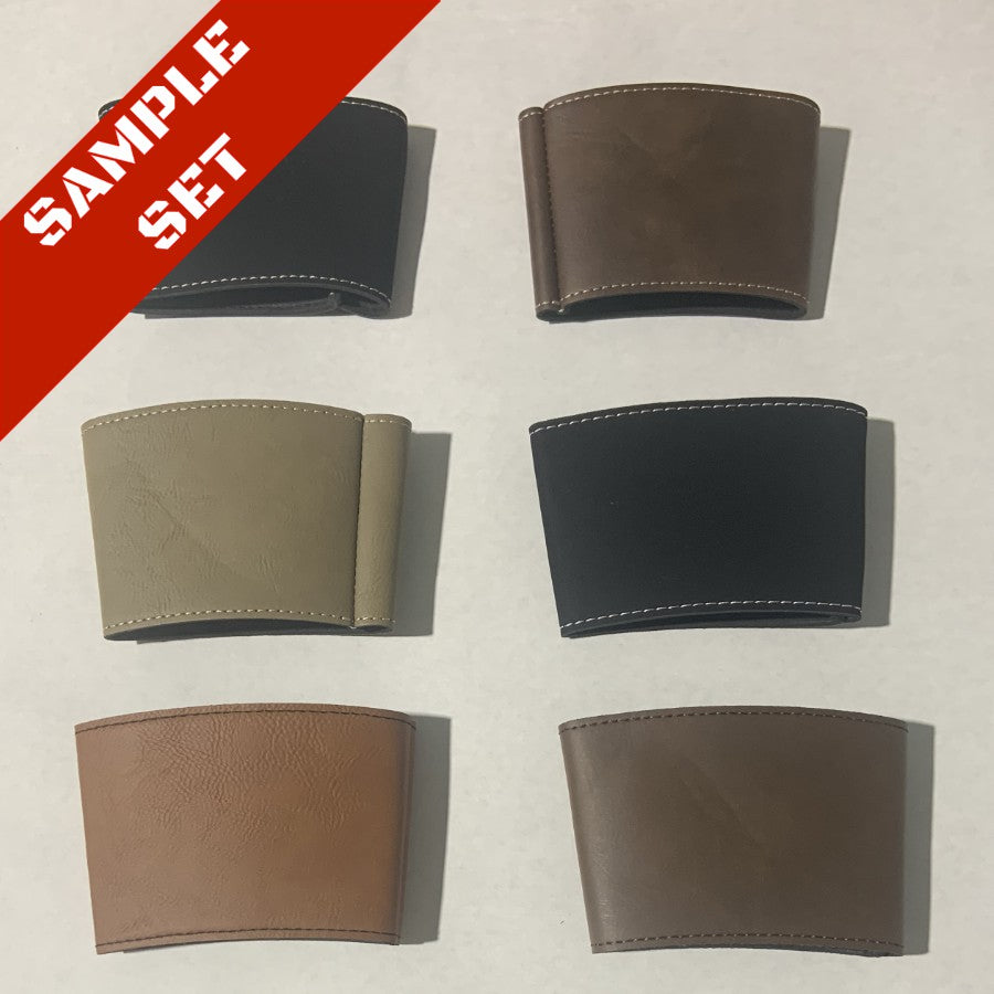 Leatherette Coffee Sleeve Sample Set
